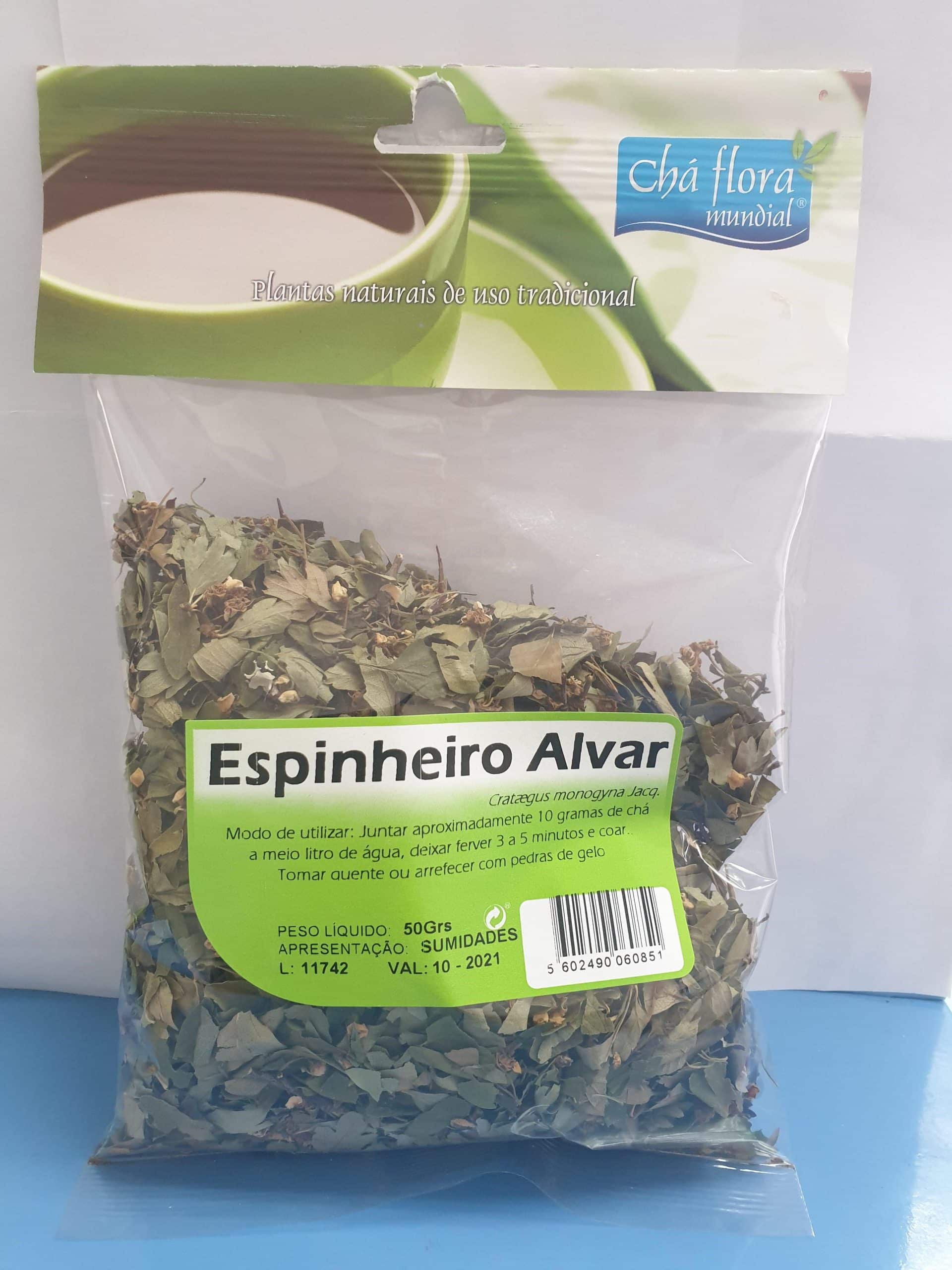 Chá Espinheiro Alvar 50gr Flora Mundial - Ervanária Seara de Luz