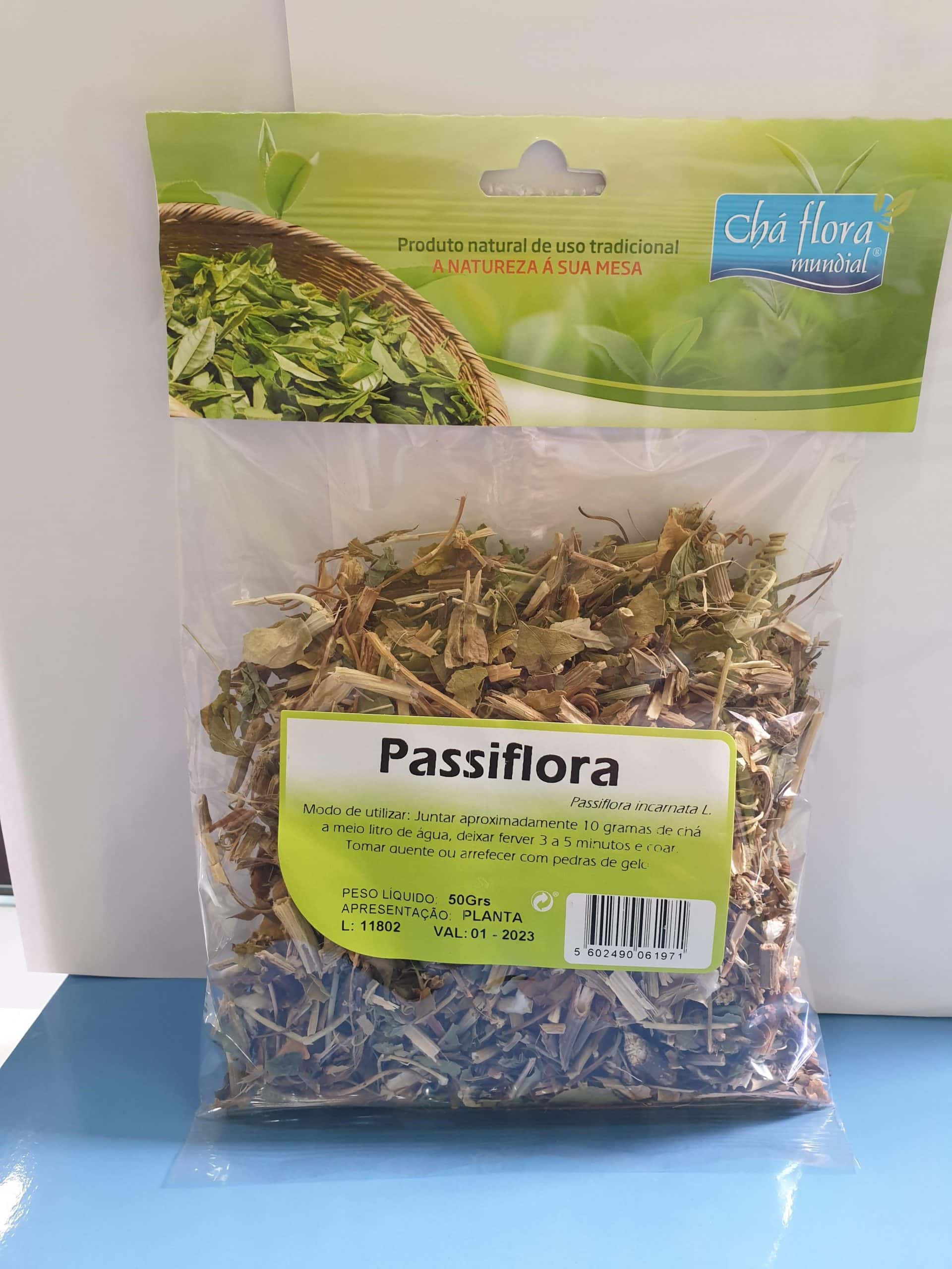 Chá Passiflora 50gr Flora Mundial - Ervanária Seara de Luz